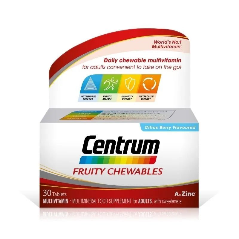 Centrum Fruity Chewables 30 Pack | O'Sullivans | Vitamins