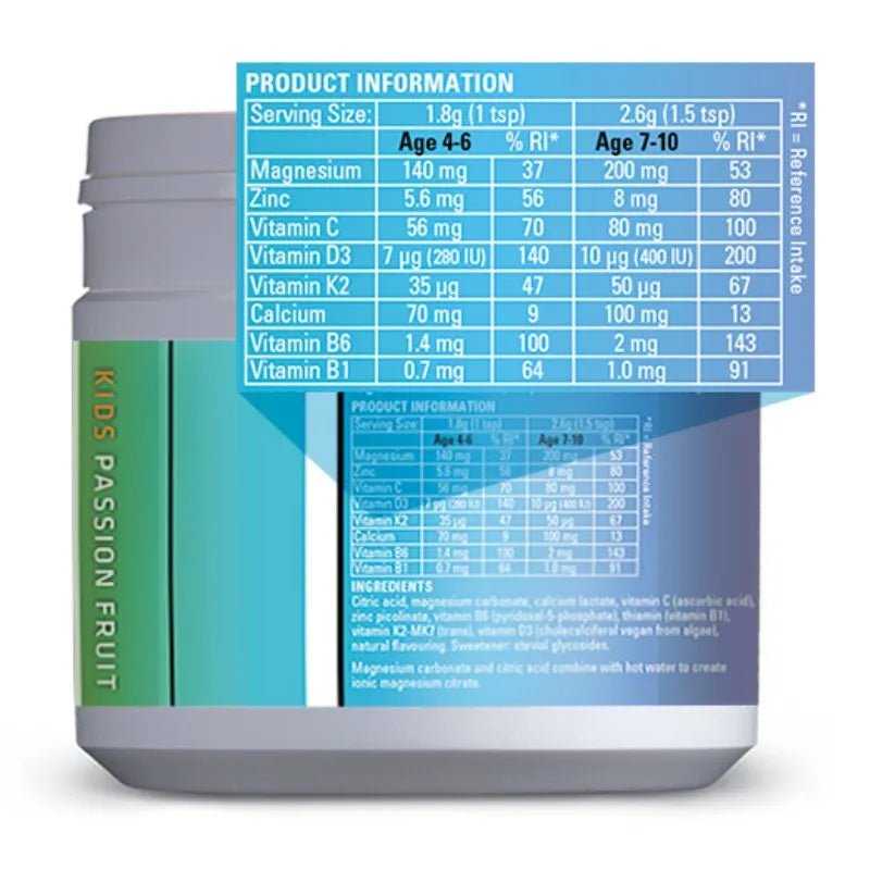 MAG365 Kids Magnesium Supplement 150g | Passion Fruit