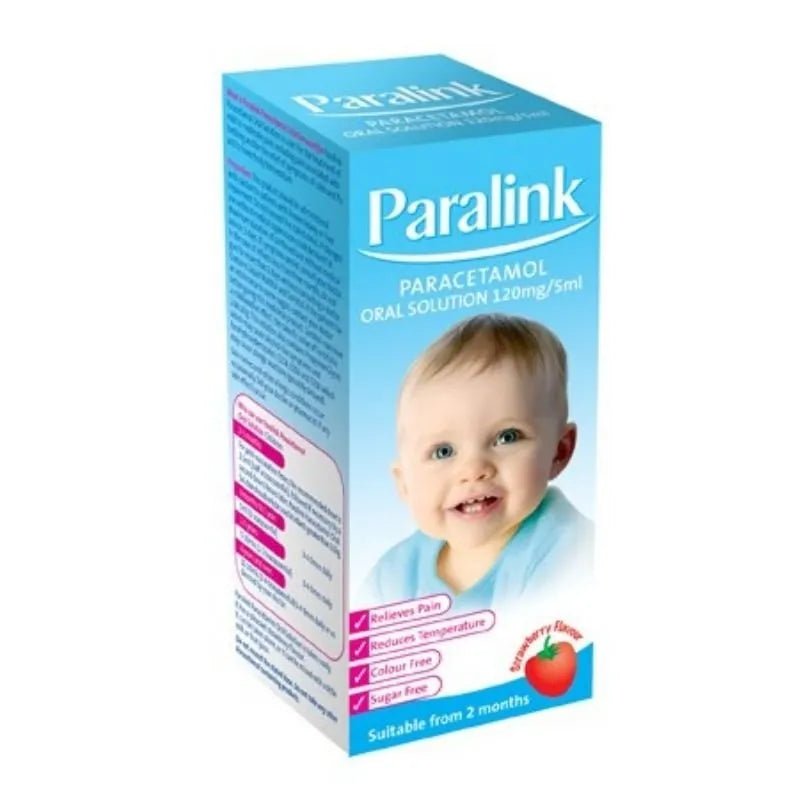Paralink Paracetamol Solution 120mg/5ml 100ml | O'Sullivans
